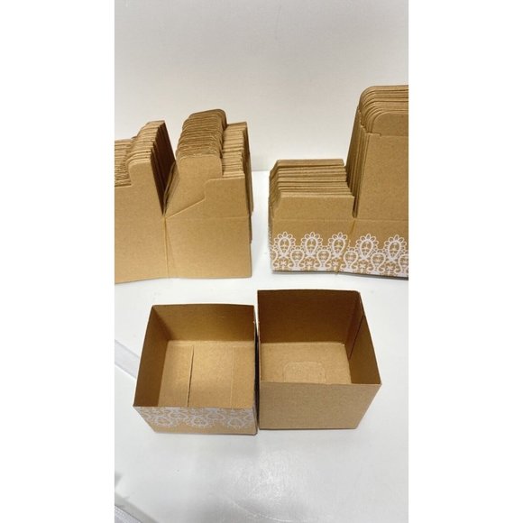 Unbranded | Other | Small Square Cardboard Gift Boxes 5pc Set Print ...